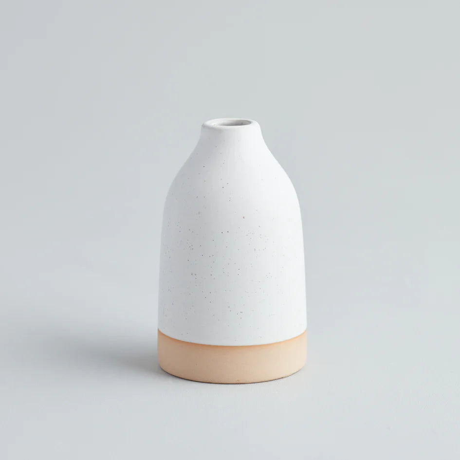St. Eval Ceramic Diffuser Bottle - White Speckle – Janet Bell Gallery & Lifestyle Store