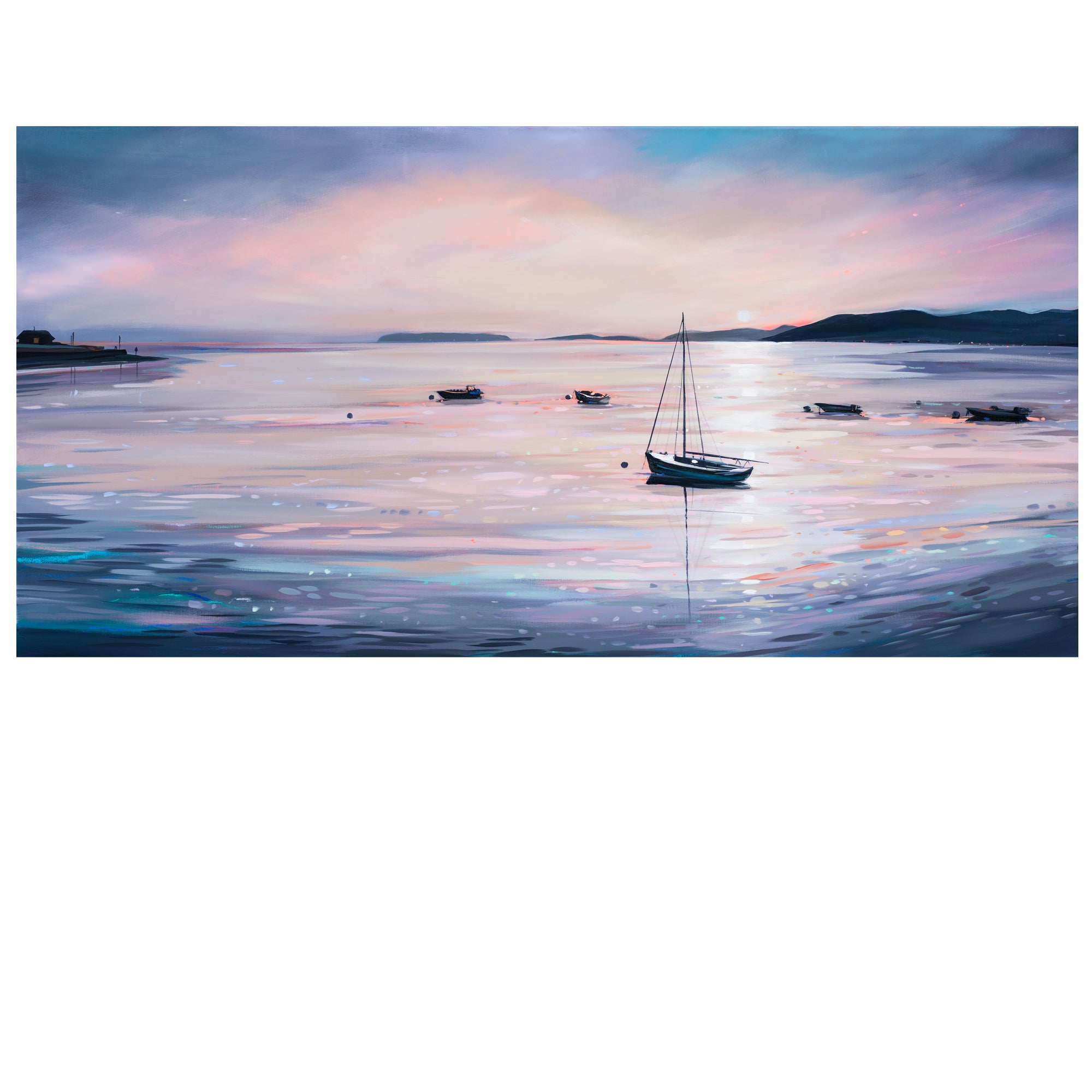 Sunrise on the Strait - Original Acrylic by Janet Bell – Janet Bell ...