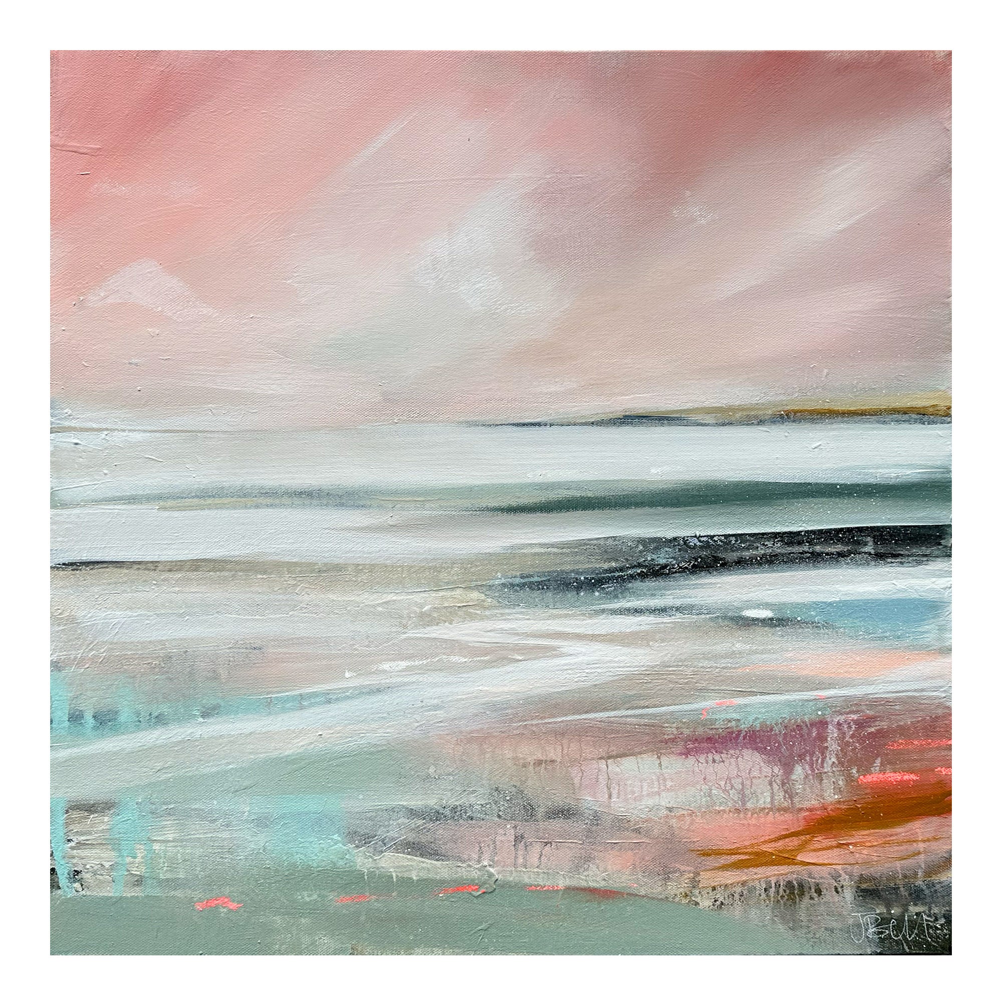Peachy Sunset - Original Acrylic by Janet Bell – Janet Bell Gallery ...