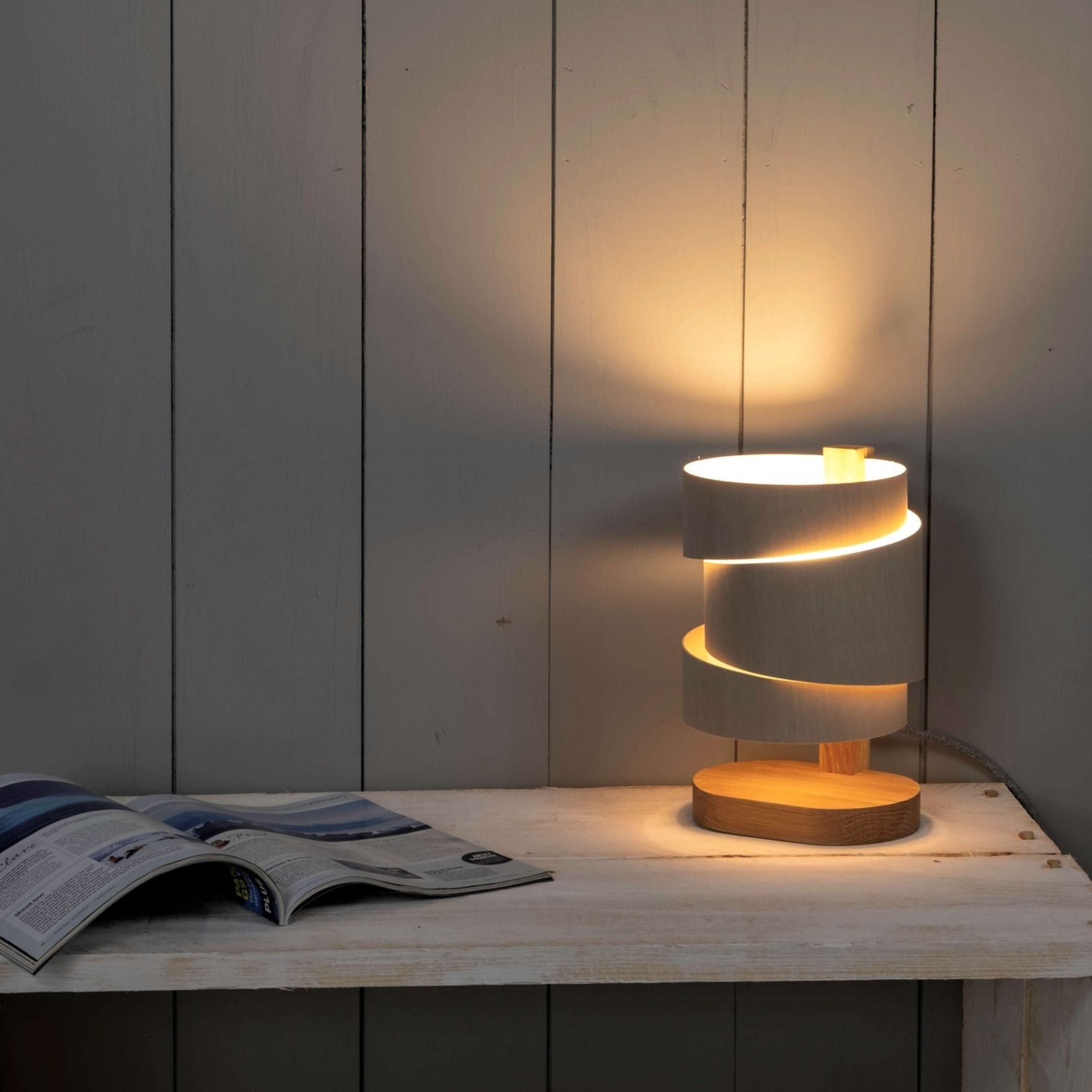 Stuart Lamble Stepp Mini Table Lamp - Natural/Oak – Janet Bell Gallery ...