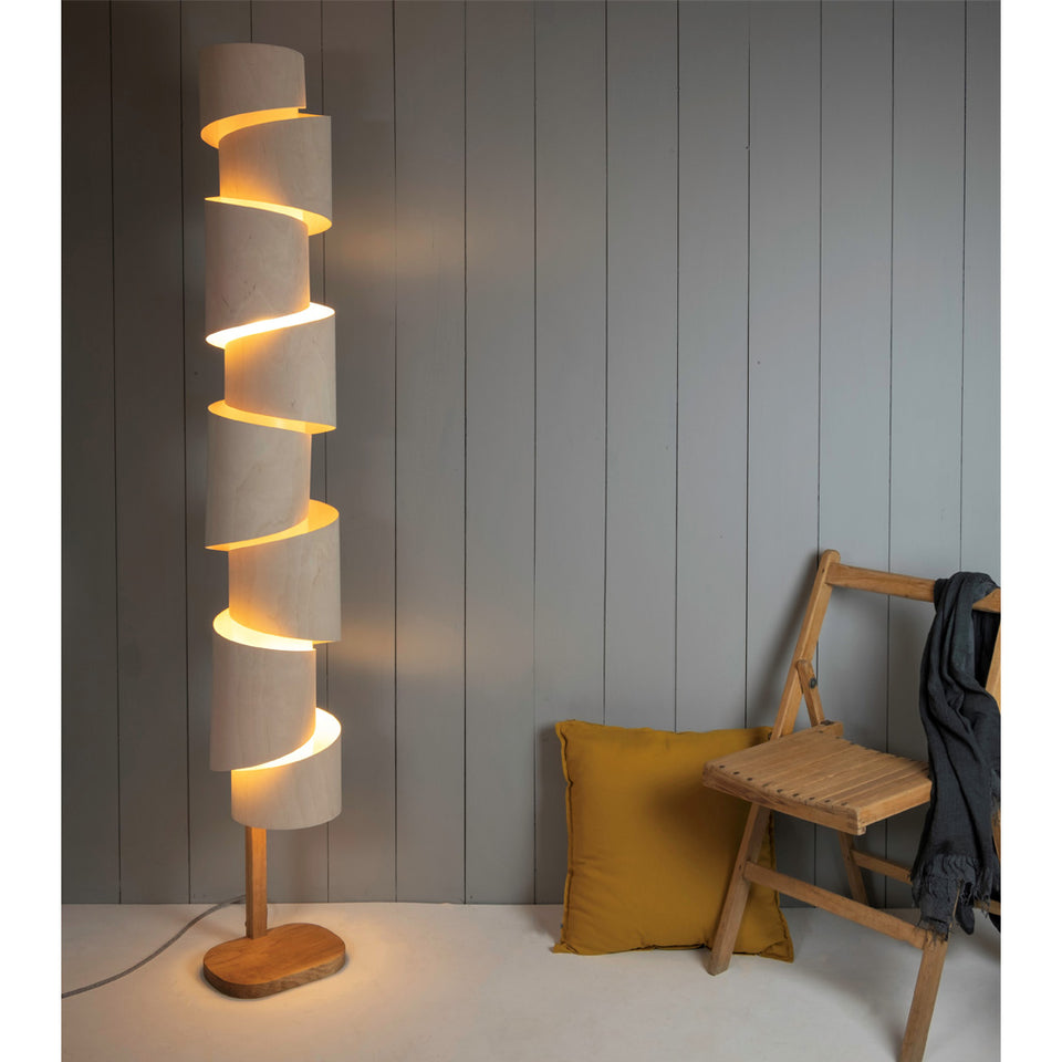 Stuart Lamble Stepp Floor Lamp - Natural/Oak – Janet Bell Gallery ...
